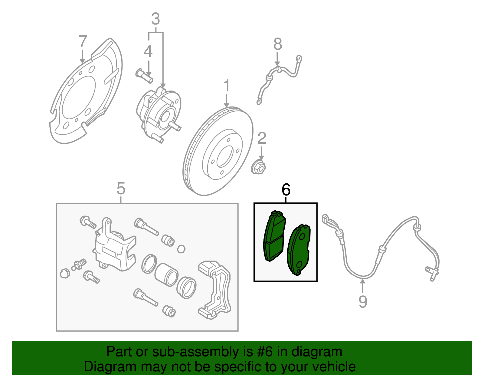 2010-2017 Nissan Brake Pads Front D1M60-9N00A | Nissan Parts Plus