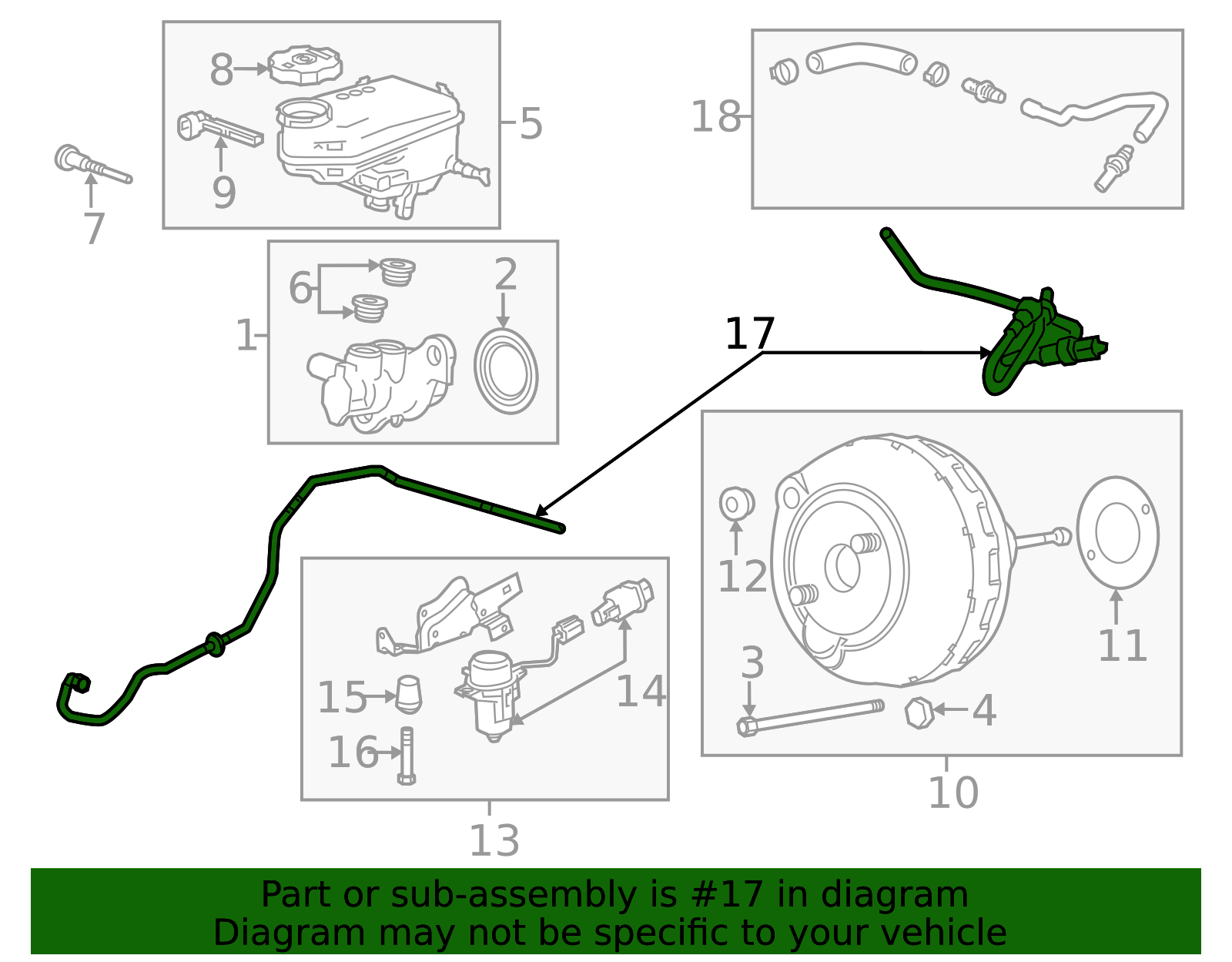 23226568 - 2011-2019 GM - Power Brake Booster Pump Inlet Pipe Assembly ...