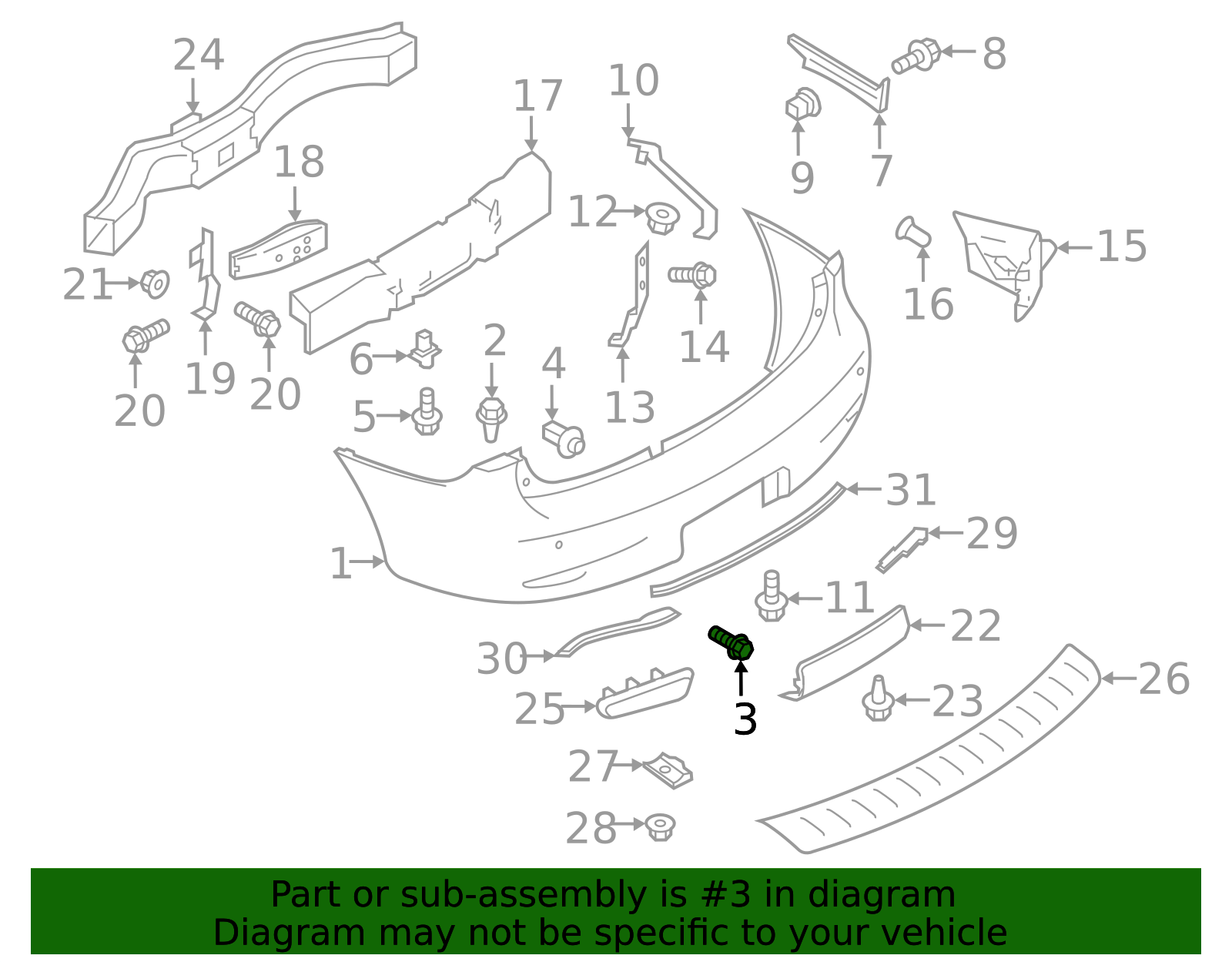 638495V00A - Bumper Cover Bolt 2011-2020 Infiniti | Infiniti of Orland Park