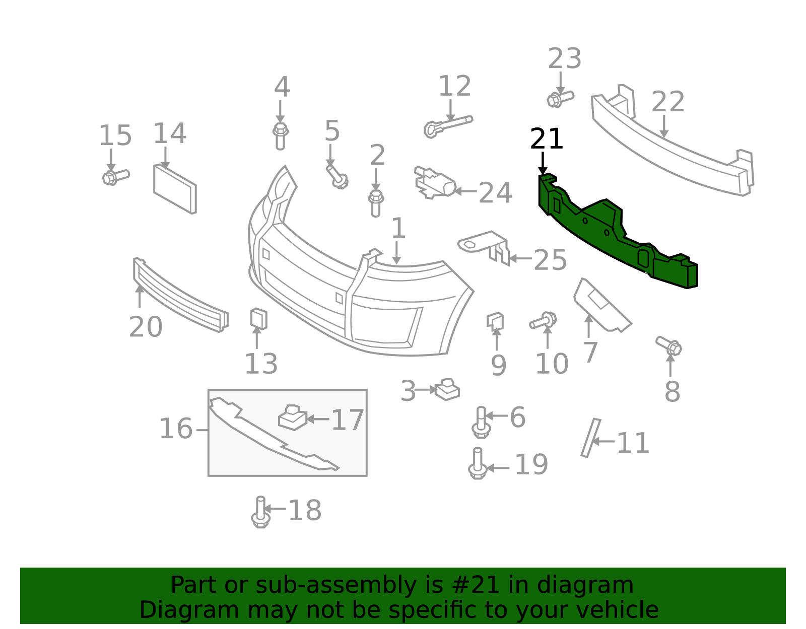 Genuine Official Toyota Bumper Impact Absorber part# 52611-12230 for ...