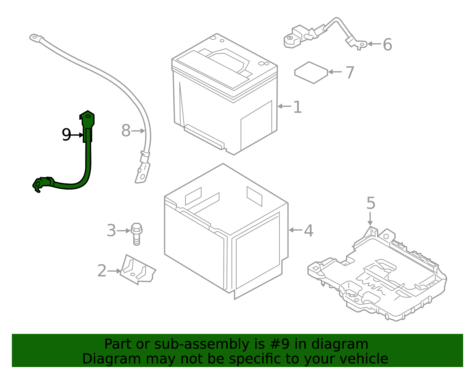 91860-1W120 - Ground Cable 2012-2015 Kia Rio | Kia.Parts Store