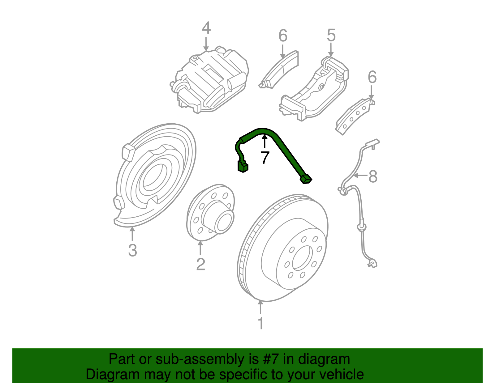2007-2014 GM Rear Hydraulic Brake Hose Assembly 25906097 | Capital ...