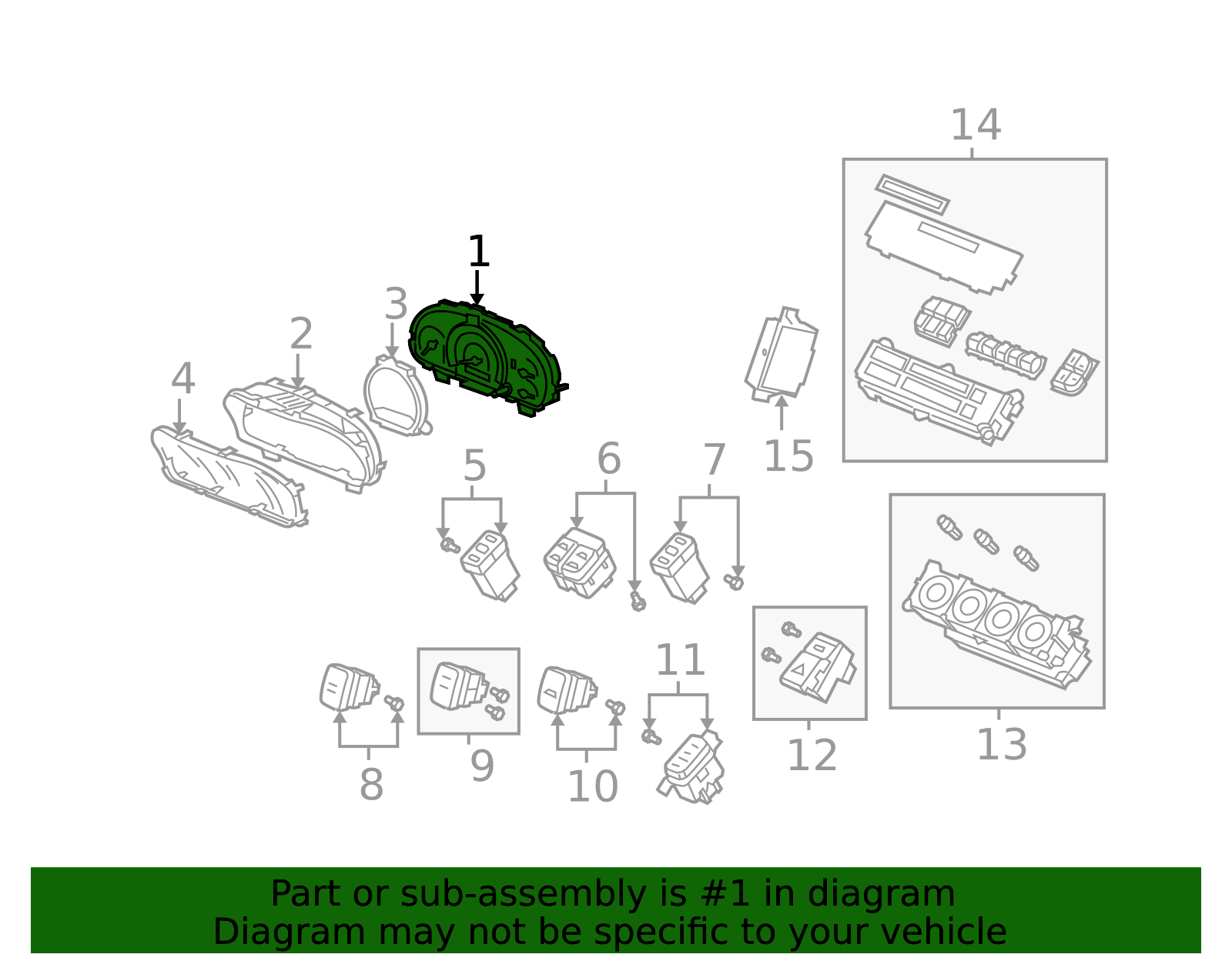 78120-SHJ-A22 - 2005 Honda Odyssey - Meter Assembly Speed & Tachometer ...
