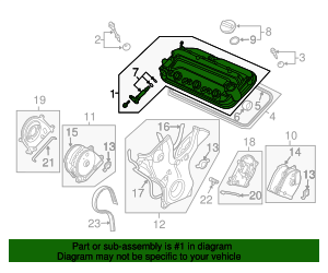 2007-2008 Acura TL Valve Cover 12310-RDA-A00 | OEM Parts Online