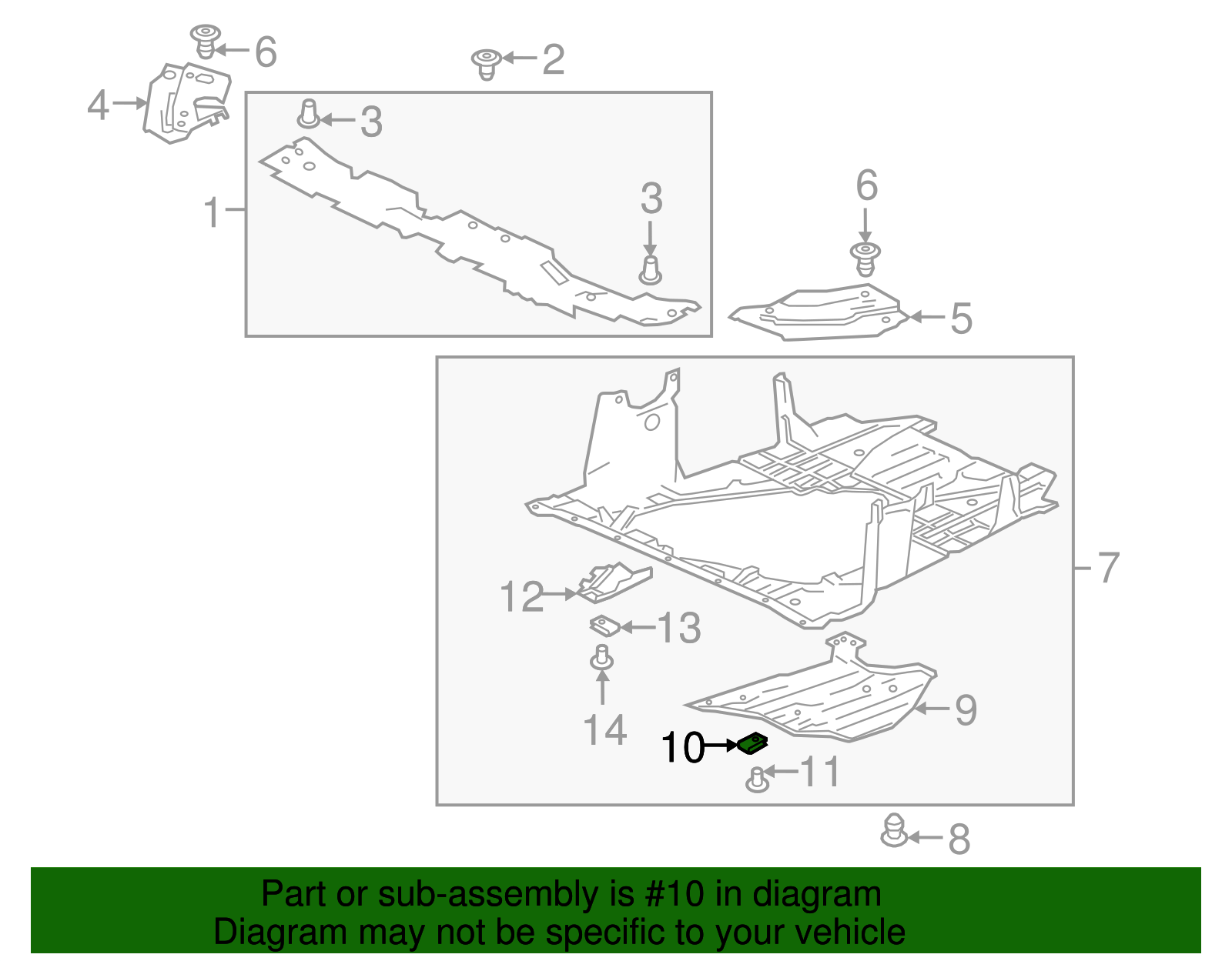 2017-2025 Honda Under-Body Shield Retainer Clip 90673-TY2-A01 | Honda ...
