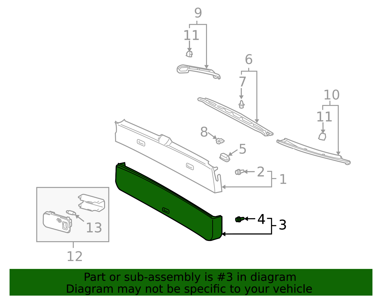 64780-0E010-C1 - High-Quality Liftgate Trim for 2004-2009 Lexus ...