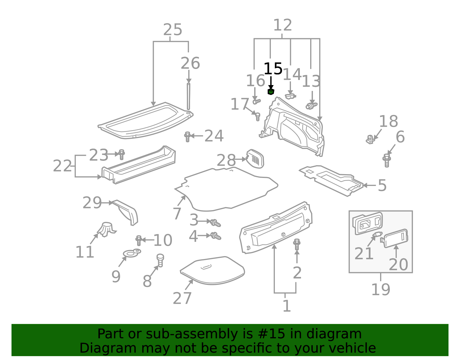 2000-2005 Toyota Celica 2000-2005 Toyota Celica - Trunk Side Trim Clamp ...