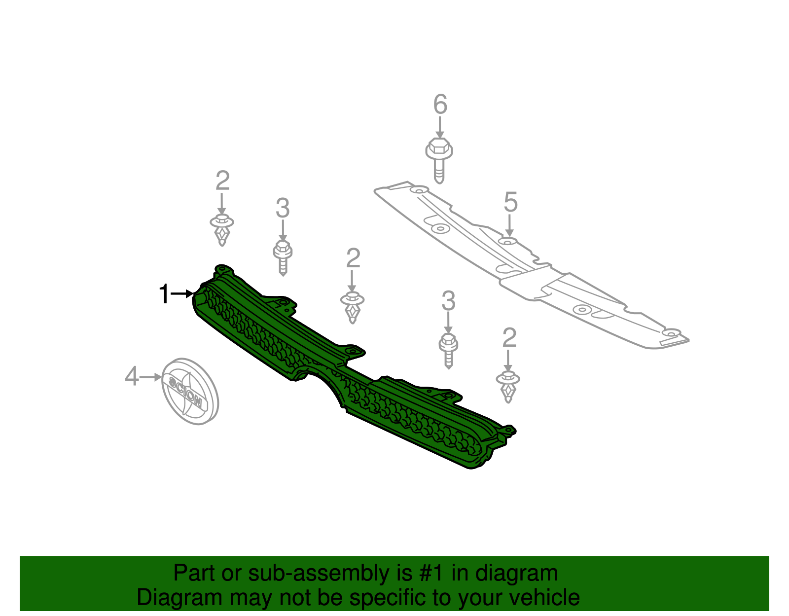 2011-2015 Scion xB Grille 53111-12C70 | Toyota Parts Center