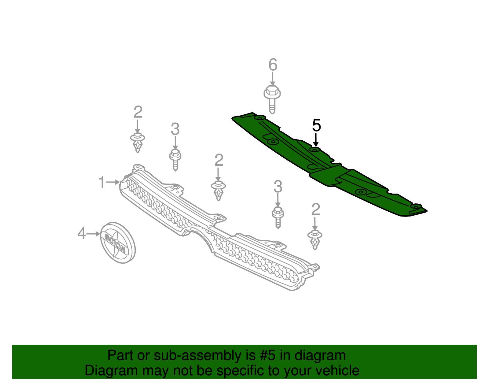 2008-2015 Scion xB Sight Shield 53141-12200 | Toyota Parts Center