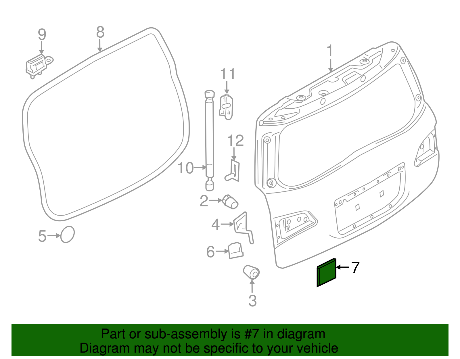 2011-2024 Nissan Lift Gate Protector 84816-CY00A | Hart Nissan of NoVa