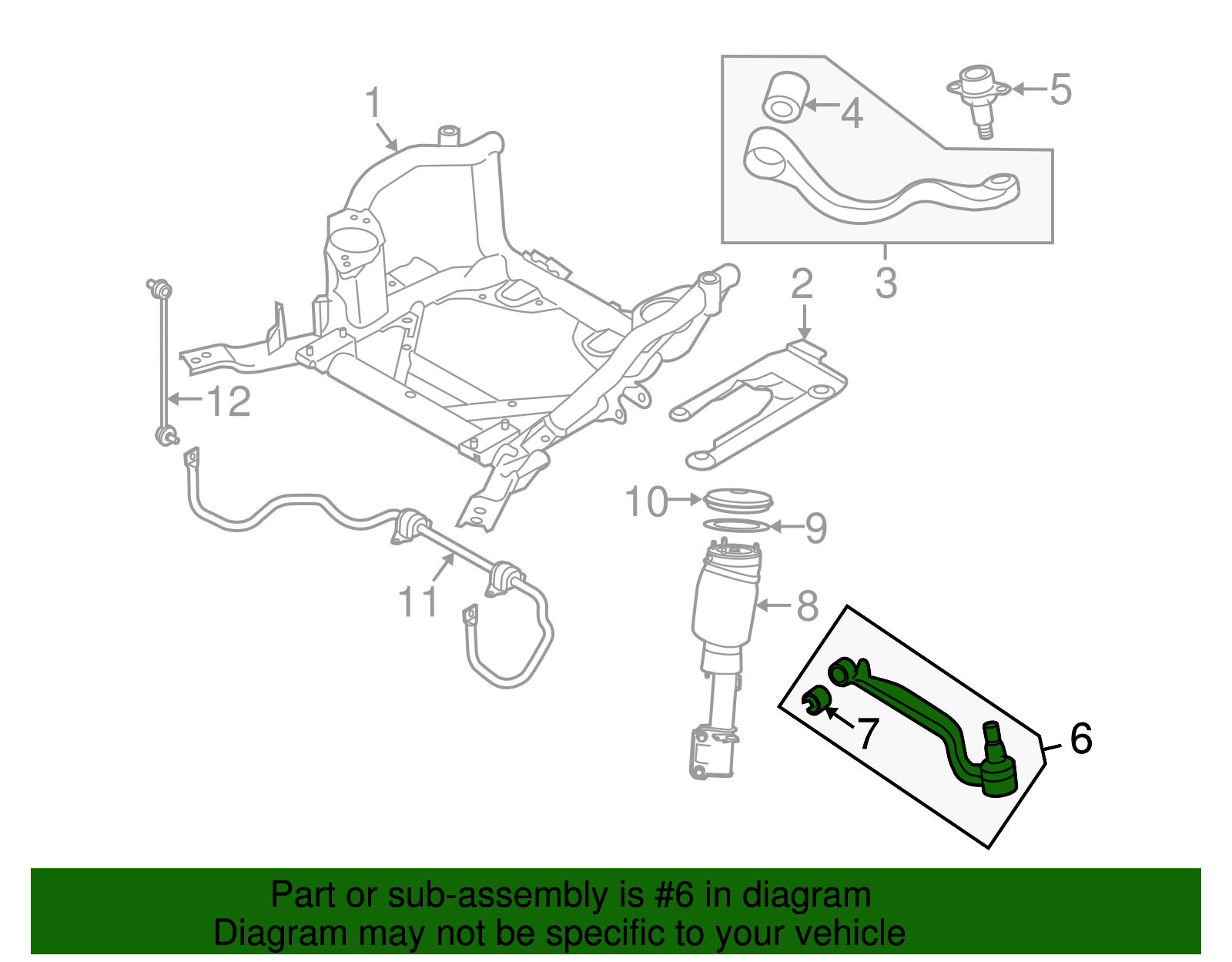 2003-2012 Land Rover Range Rover Lower Control Arm RBJ500920 | OEM ...