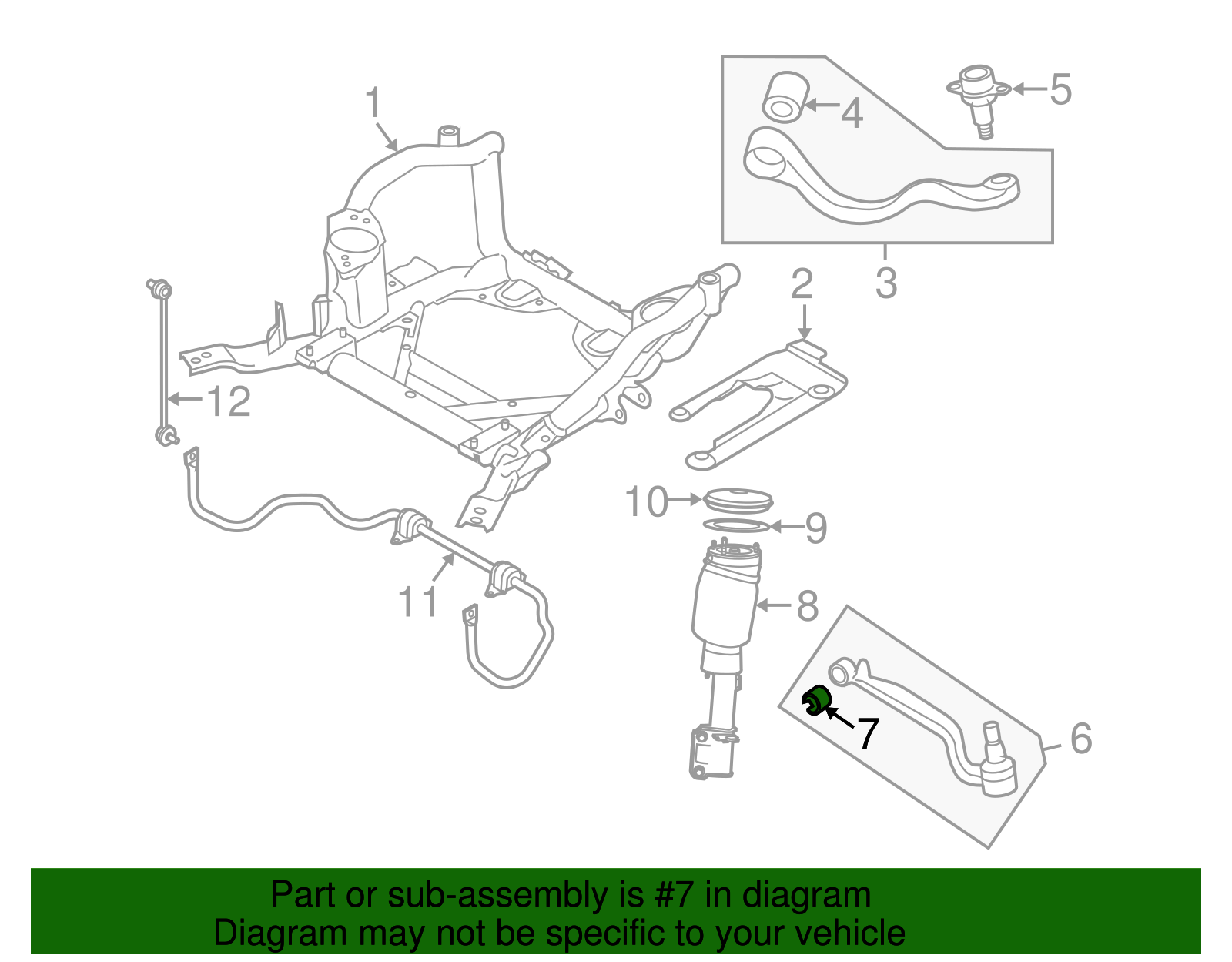 Genuine Lower Control Arm Bushing for 2003-2012 Land Rover Range Rover ...