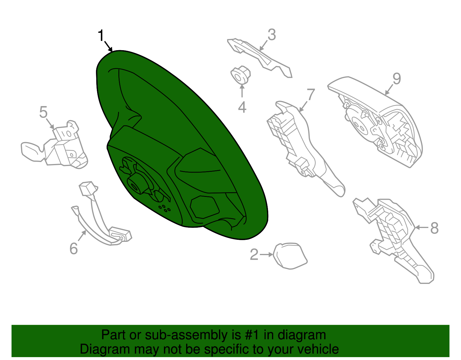 2016-2023 Toyota Tacoma Steering Wheel 45100-04321-C0 | Lithia Toyota Parts