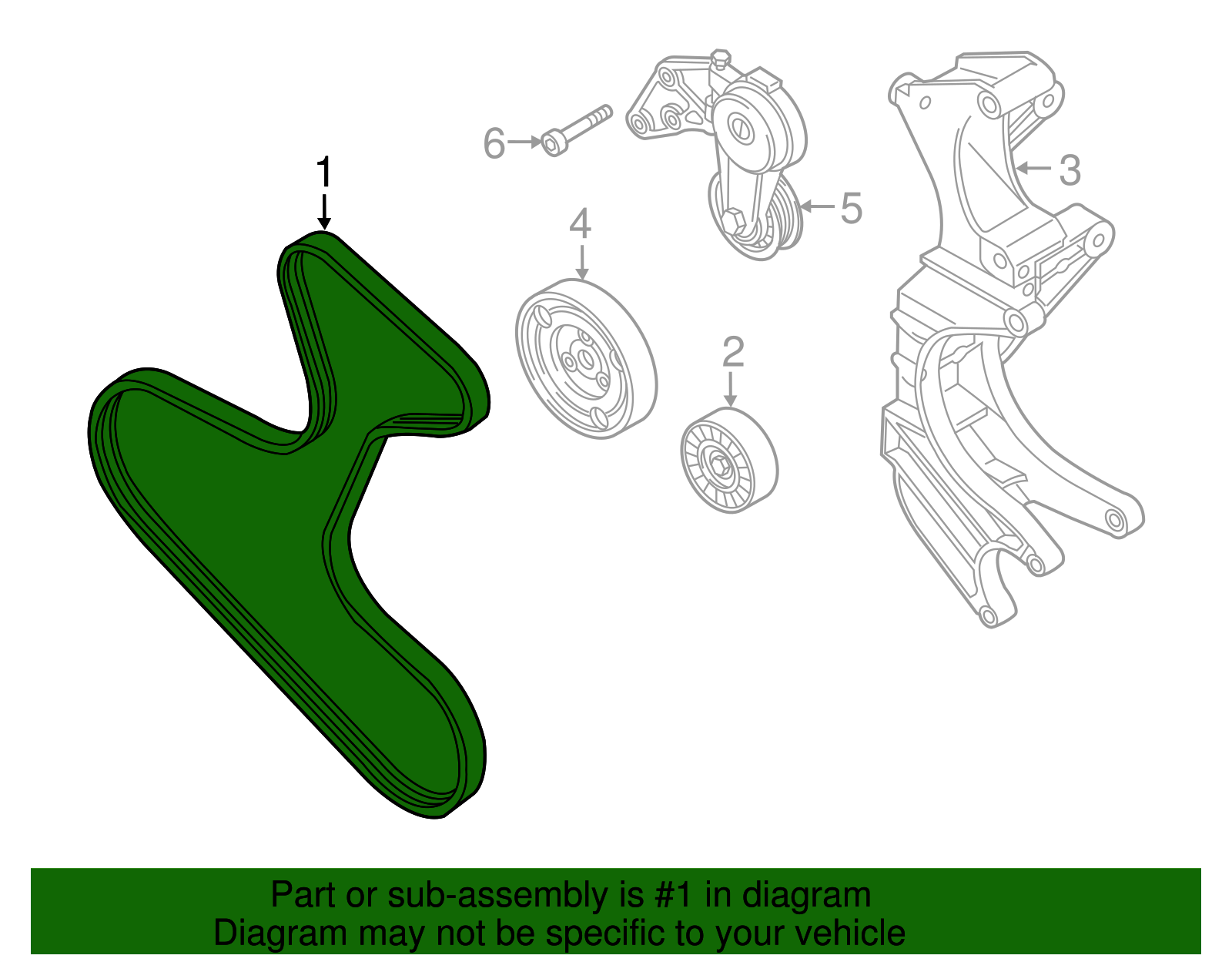 022145933p - Volkswagen Serpentine Belt 2004-2017 Volkswagen Touareg ...
