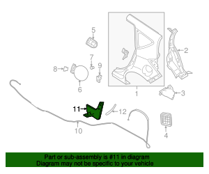 2015-2019 Nissan Versa Note Deflector 93883-9MB0A | Nissan Parts Central