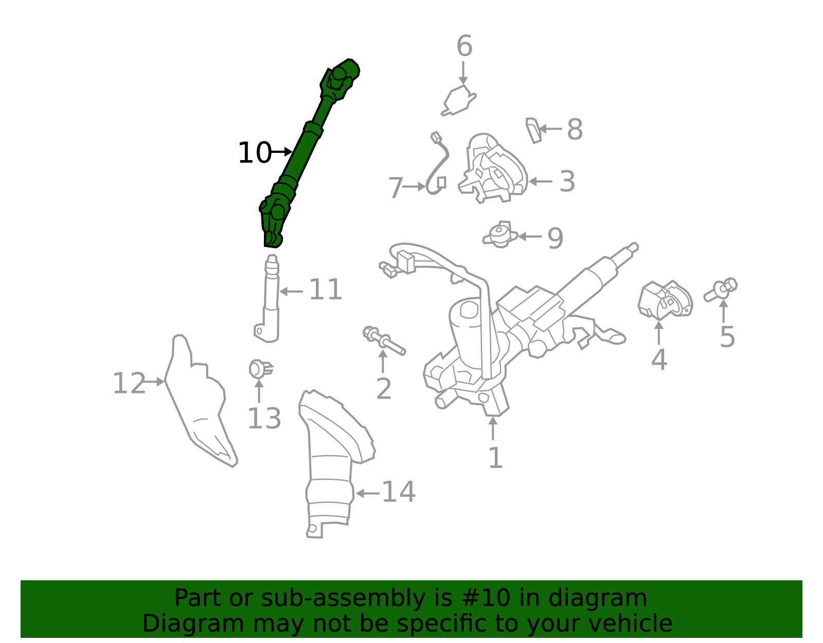 2009-2013 Toyota Corolla Intermediate Shaft 45260-12620 | OEM Parts Online