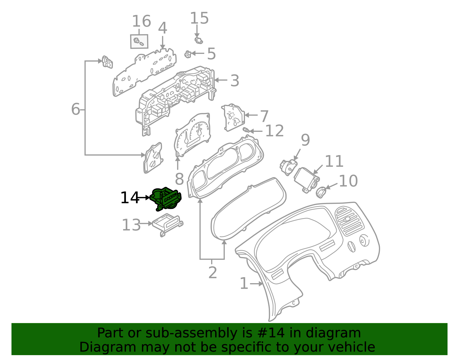 1F80-55-435 - High-Quality Shift Indicator for 2005-2009 Mazda ...