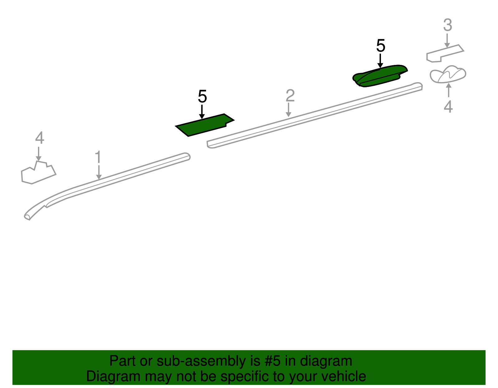 Genuine Toyota Drip Molding Joint Cover part# 75596-0E040 for 2007-2024 ...