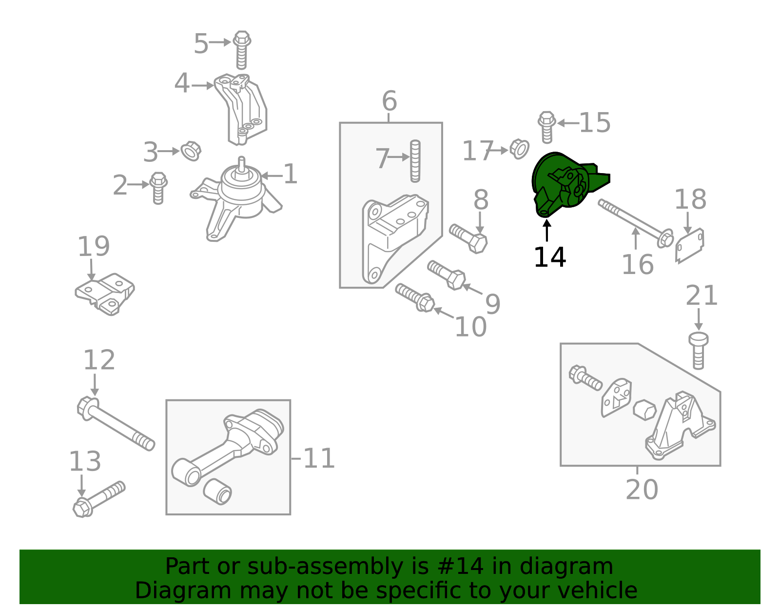 2011 Kia Optima Trans Mount 21830-2T150 | QuirkParts