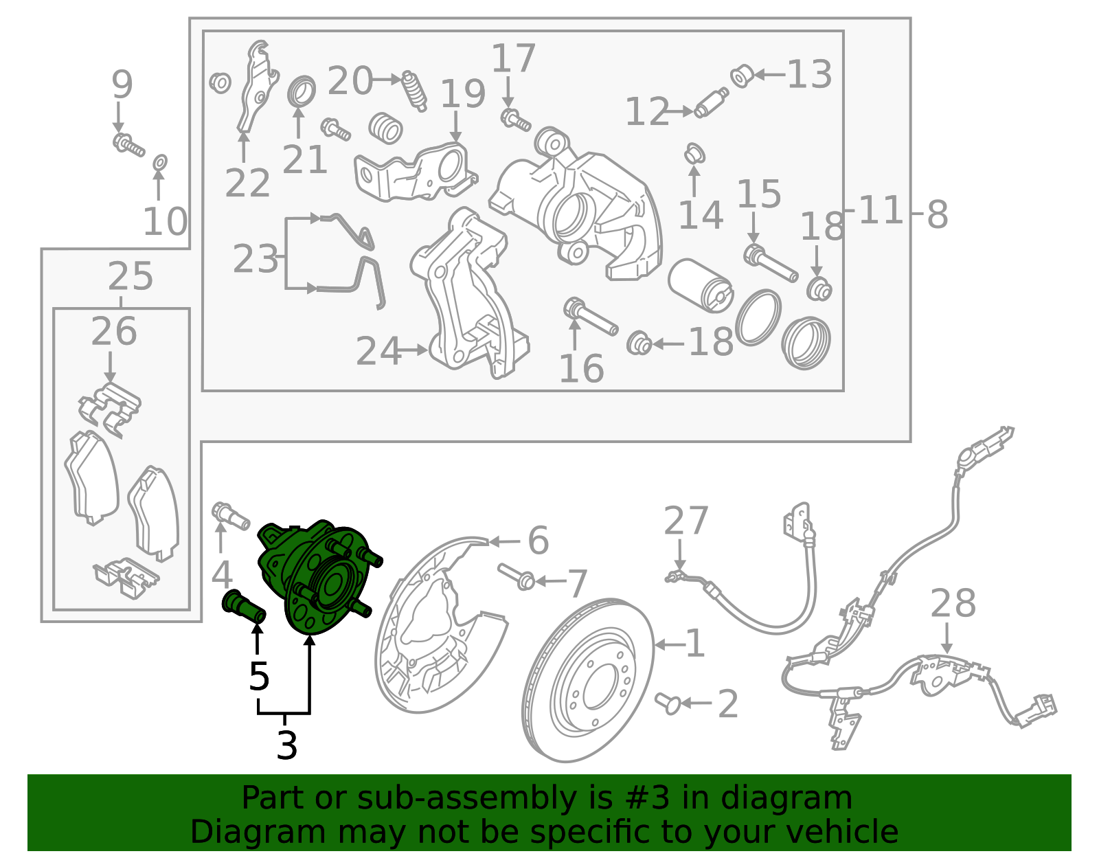 Genuine Hub & Bearing Assembly for 2018-2021 Hyundai | Part# 52730 ...
