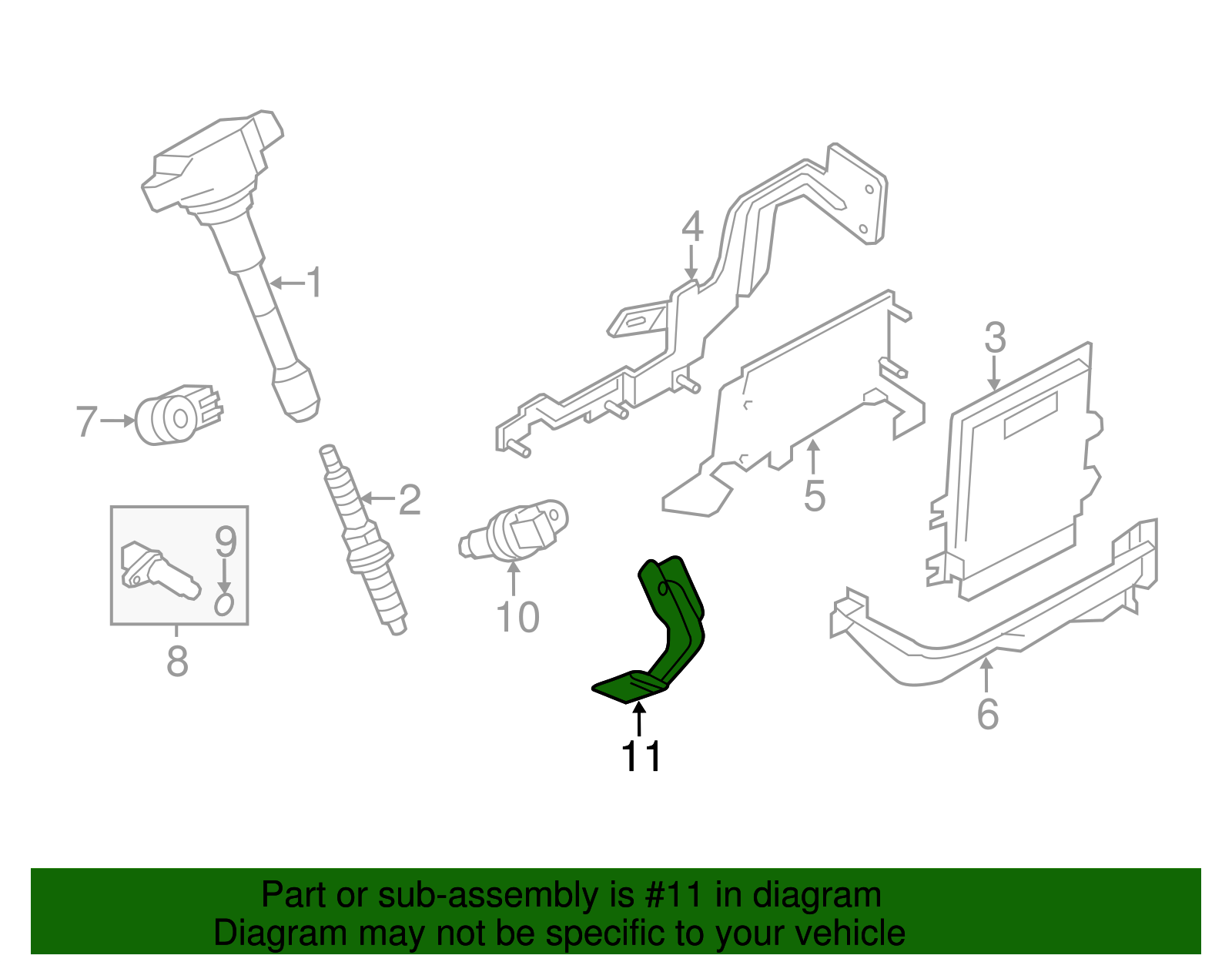 2012-2019 Infiniti Crankshaft Sensor Cover 22125-JK60A | Faulkner ...