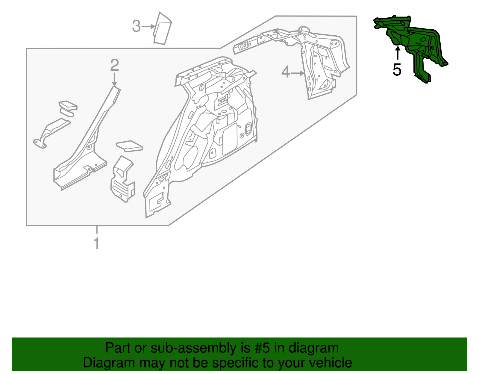 F1EZ-58279D47-D - Quarter Panel Gutter - 2015-2018 Ford Focus | Lasco ...