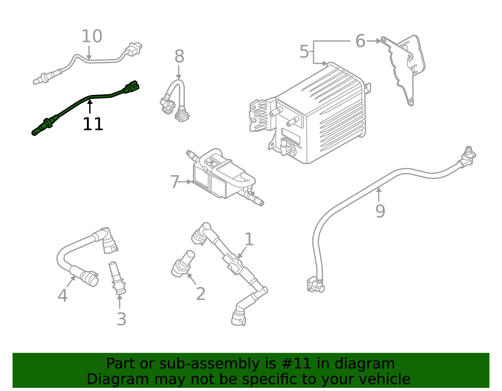 2021-2025 Ford | Motorcraft™ Oxygen Sensor | DY-1626 | Walls' Ford Parts