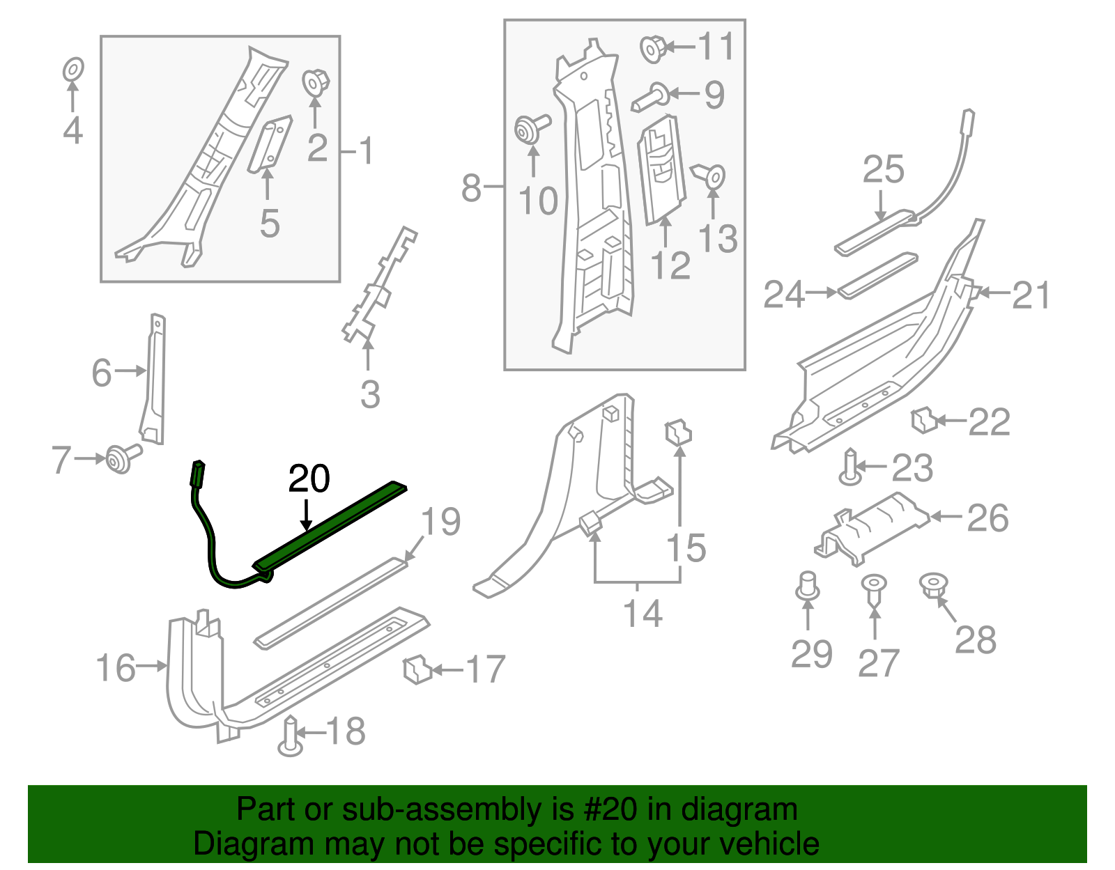 31479065 - Front Sill Plate Insert - 2016-2020 Volvo | Volvo OEM Parts ...