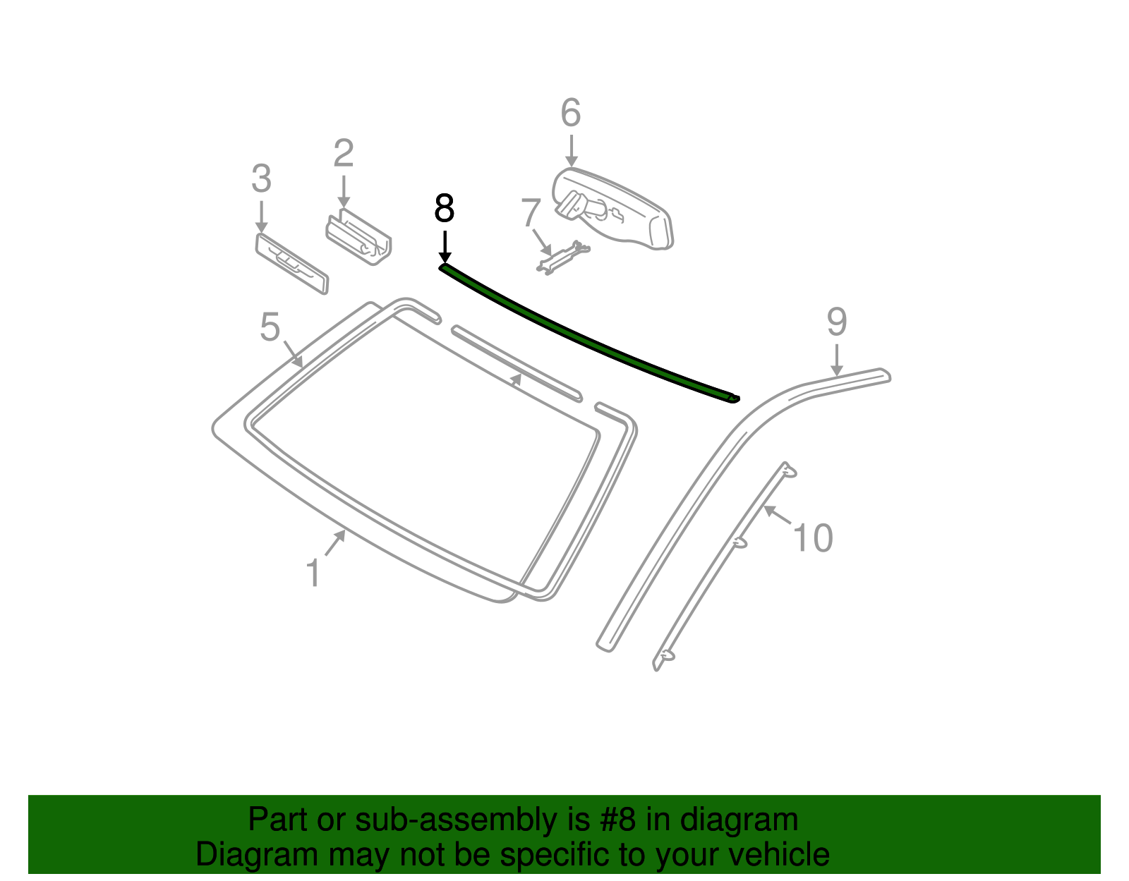 75531-35110 - 2006-2009 Toyota 4Runner - Reveal Molding | Discount Parts Monster