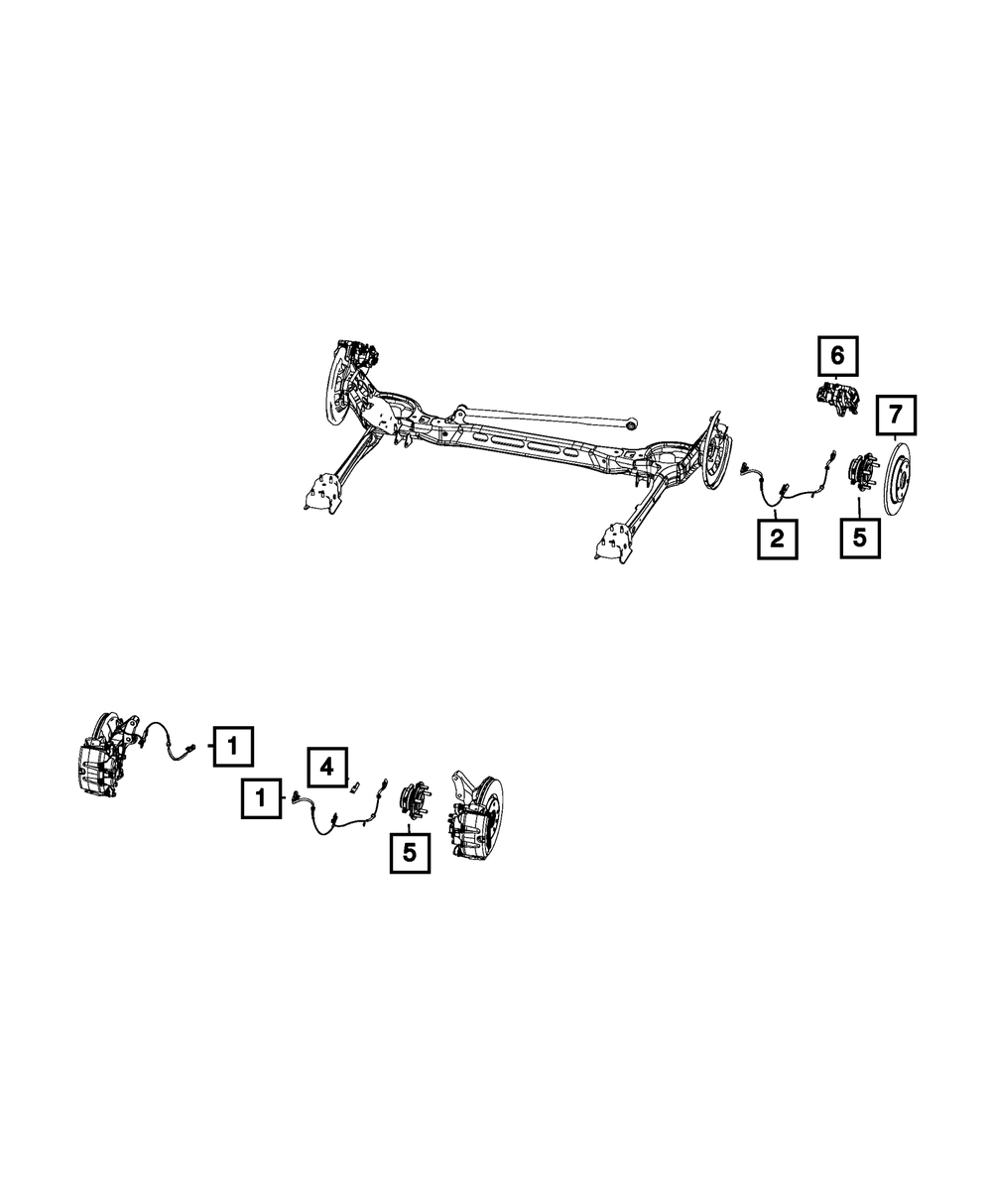 68312418AD - Anti-Lock Brakes Sensor Kit, Rear 2017-2019 Chrysler ...