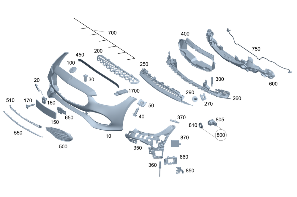 206-885-81-01 - Basic Carrier, Bumper 1956-2025 Mercedes-Benz ...