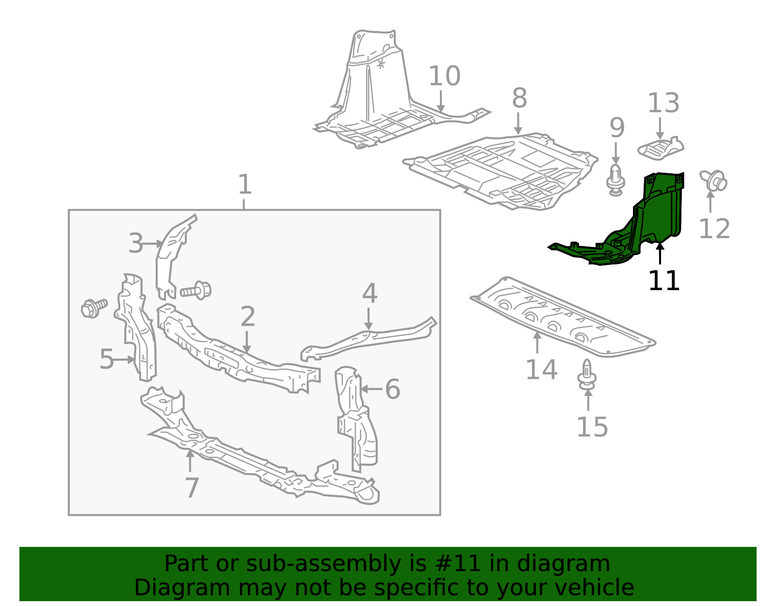 74165-TM8-A01 - 2011-2016 Honda - Splash Guard L Front | Genuine Honda ...