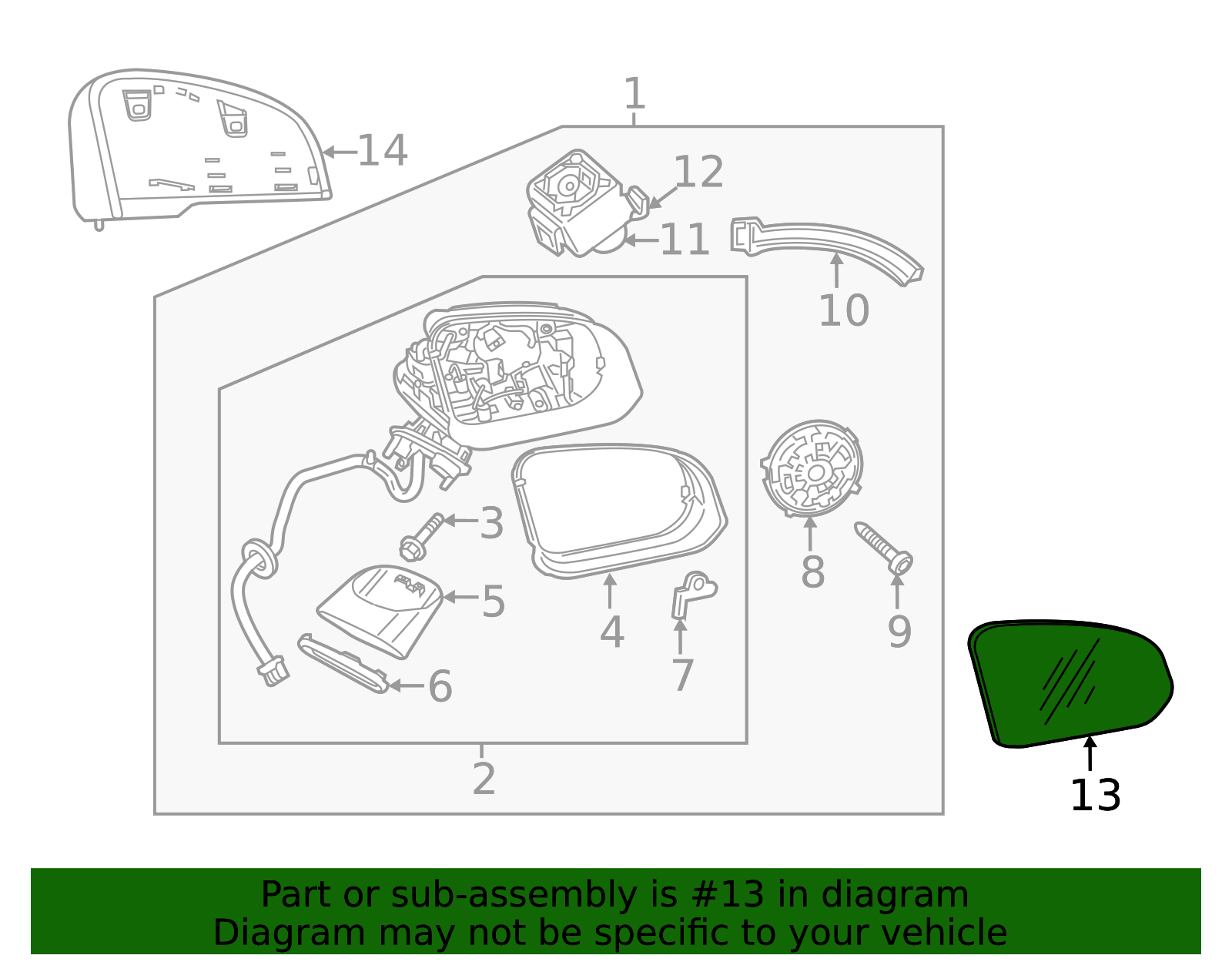 31477518 - Mirror Glass - 2019 2020 Volvo XC40 | Volvo OEM Parts Direct