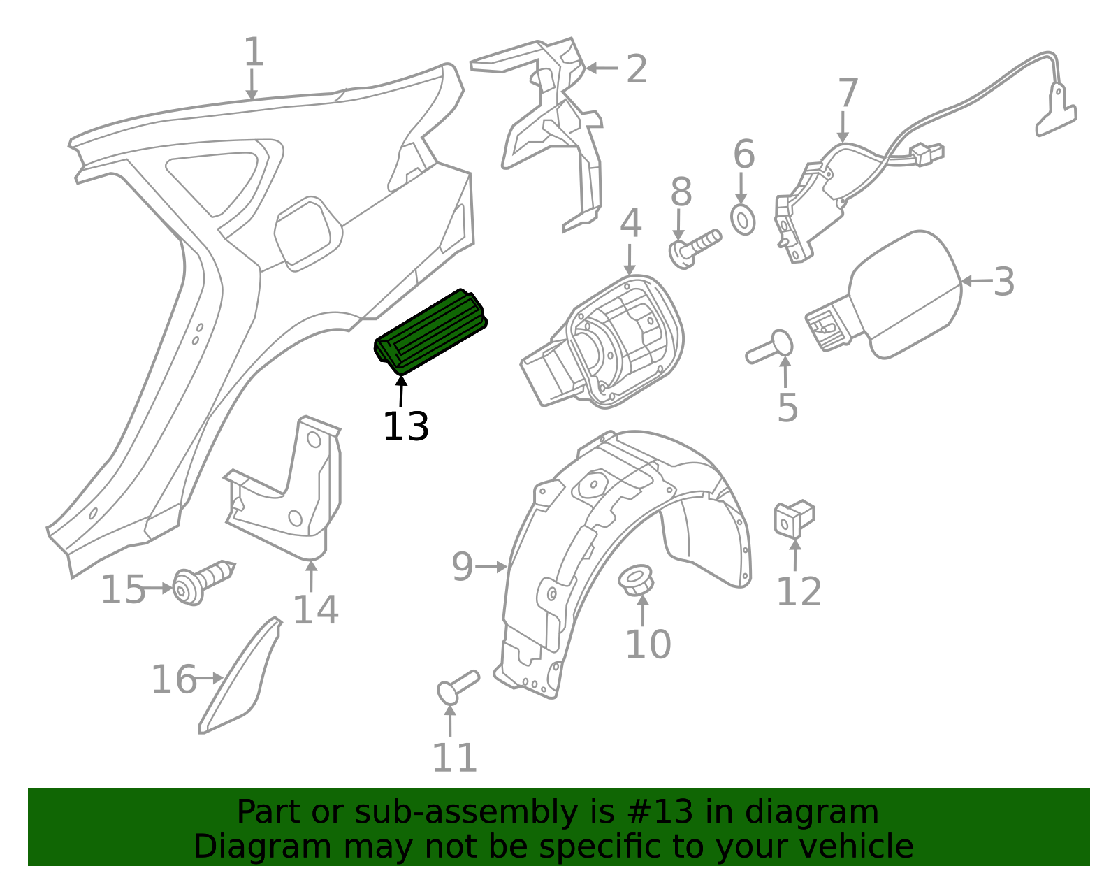 97510-B1000 - High-Quality Quarter Panel Vent for 2015-2022 Hyundai ...