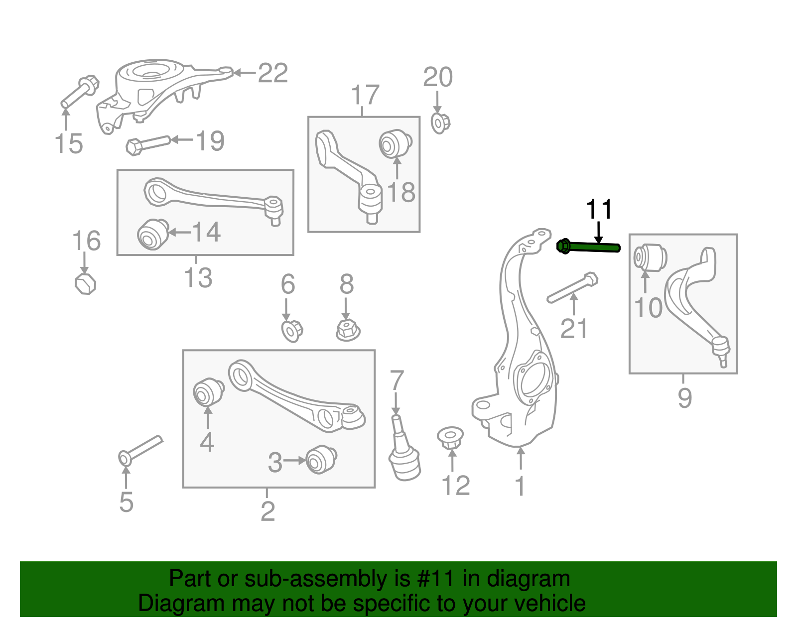 2011-2025 Audi Rear Lower Control Arm Mount Bolt N-106-409-01 | OEM ...