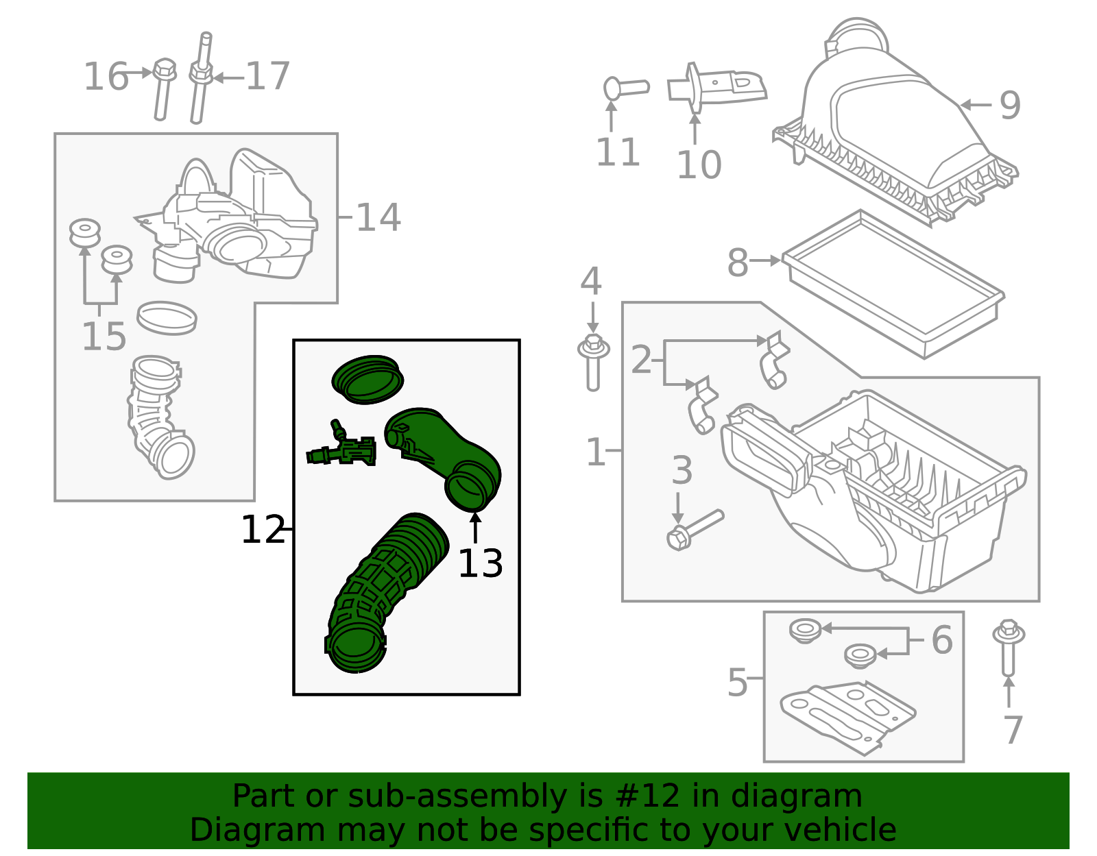 2016-2019 Ford Explorer Inner Hose FB5Z-9B659-B | Awesome Parts Ford