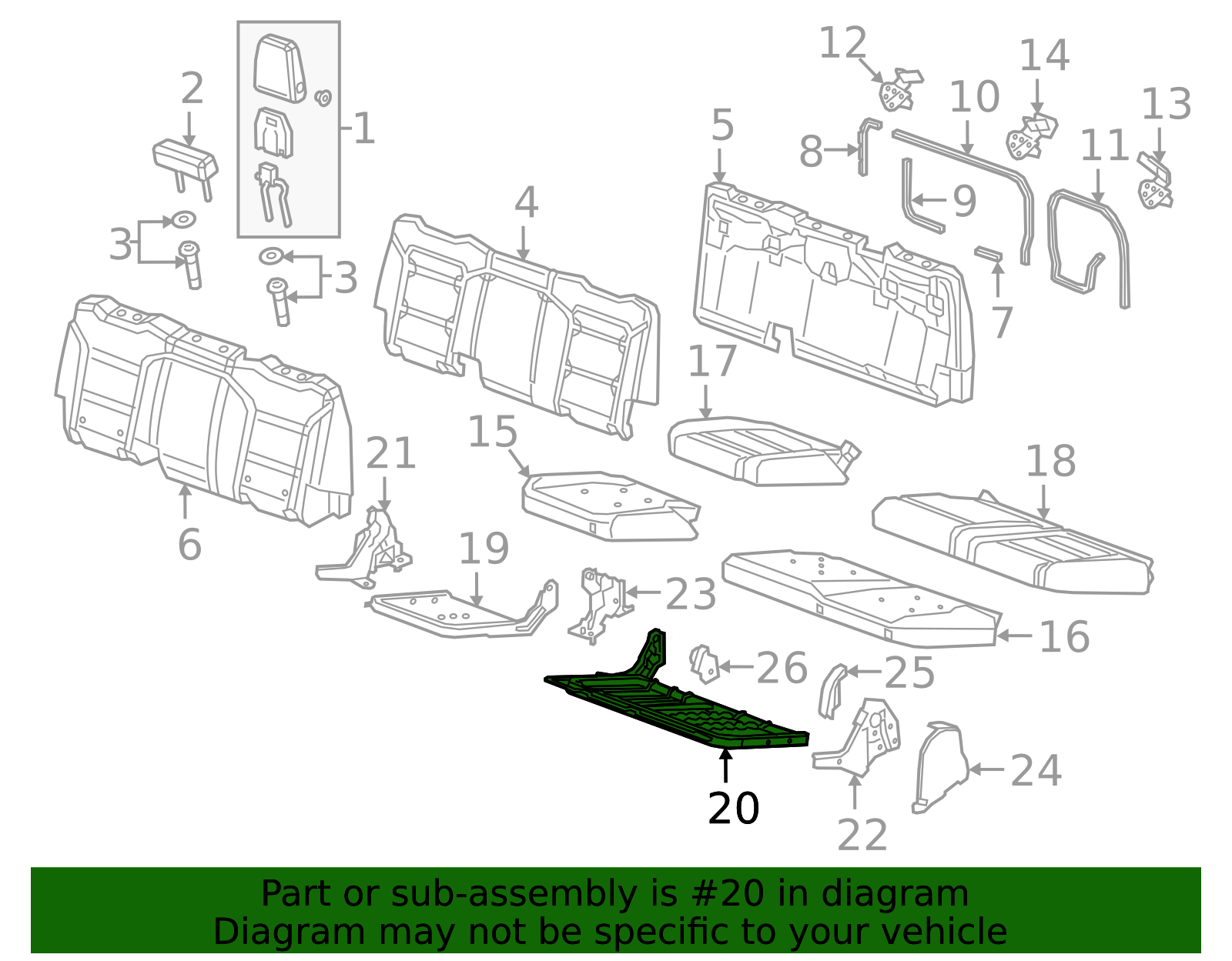 84834194 - High-Quality Cushion Frame for 2019-2025 GM | AutoNation Parts