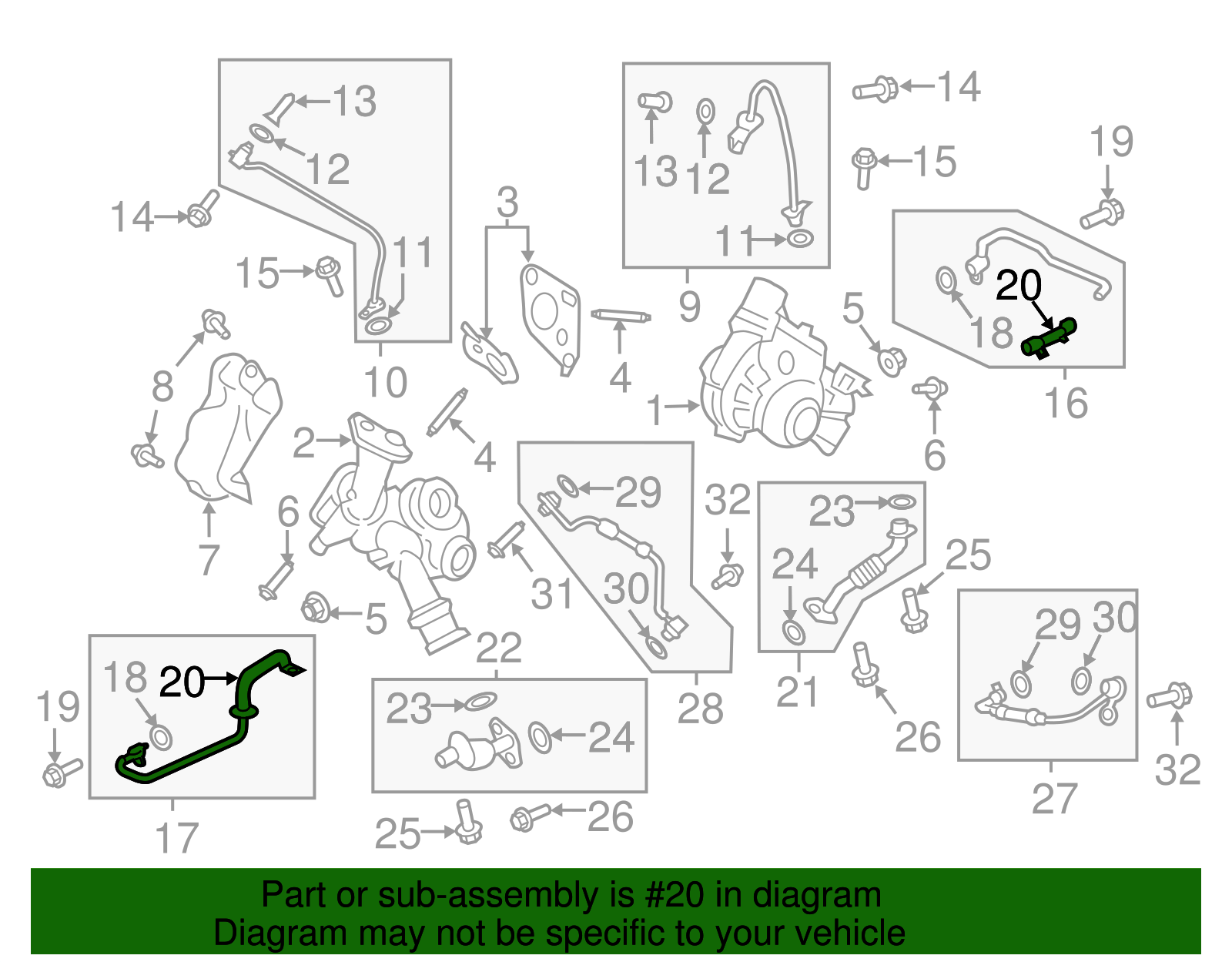 2015-2024 Ford | Water Hose | FL3Z-8K289-A | Walls' Ford Parts