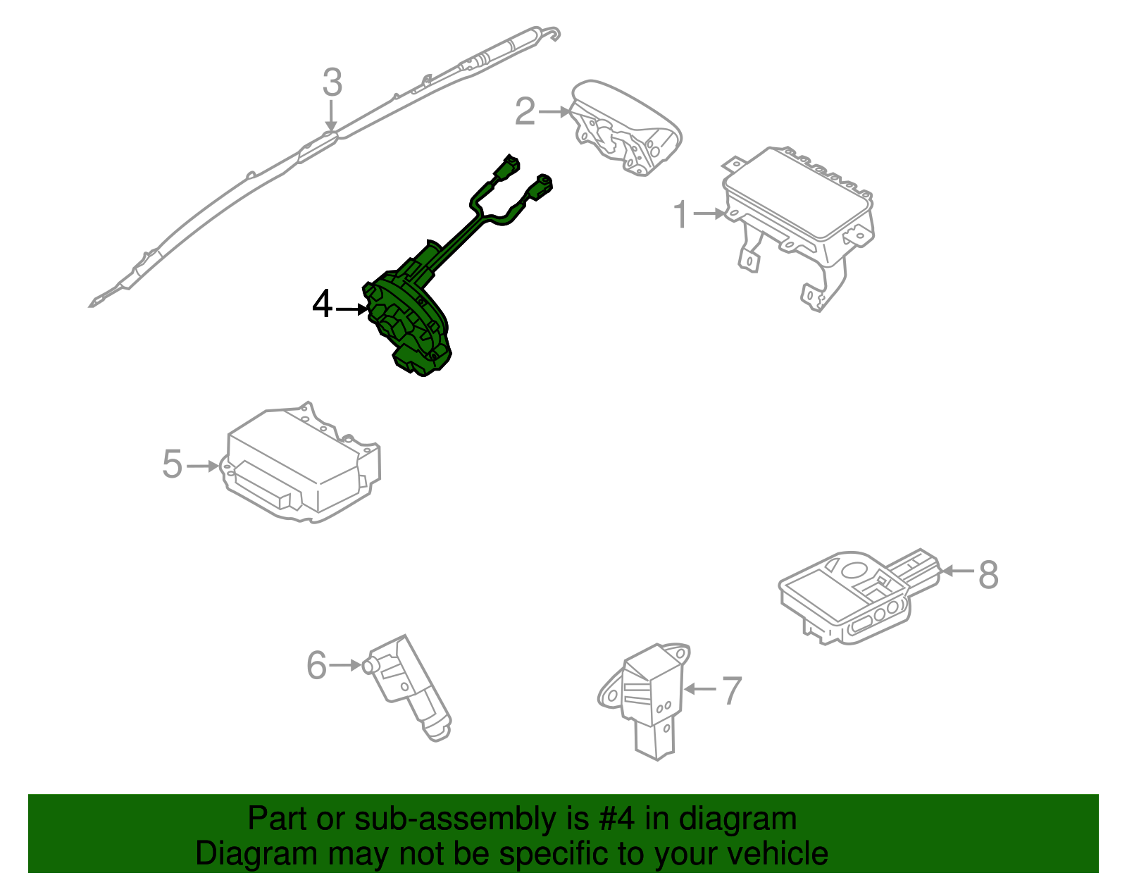 2011-2015 Hyundai Tucson Clock Spring 93490-2M300 | OEM Parts Online