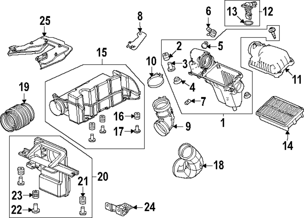 17235-69F-A01 - 2023-2025 Honda CR-V - Air Inlet Duct | Honda Parts Cheap