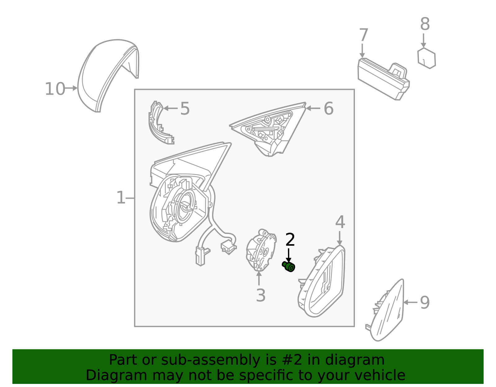 2019-2026 Volkswagen Jetta Mirror Housing Mount Kit 17A-898-011 | VW ...