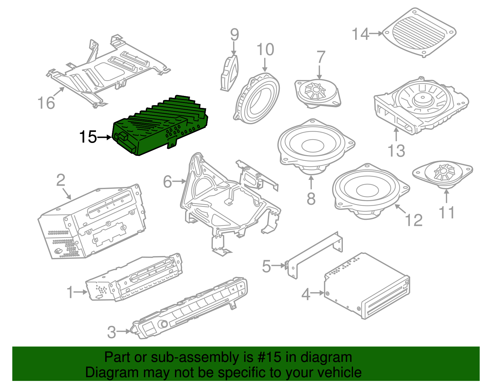 65129393185 - Genuine OEM Radio Amplifier for Harmon Kardon Systems ...