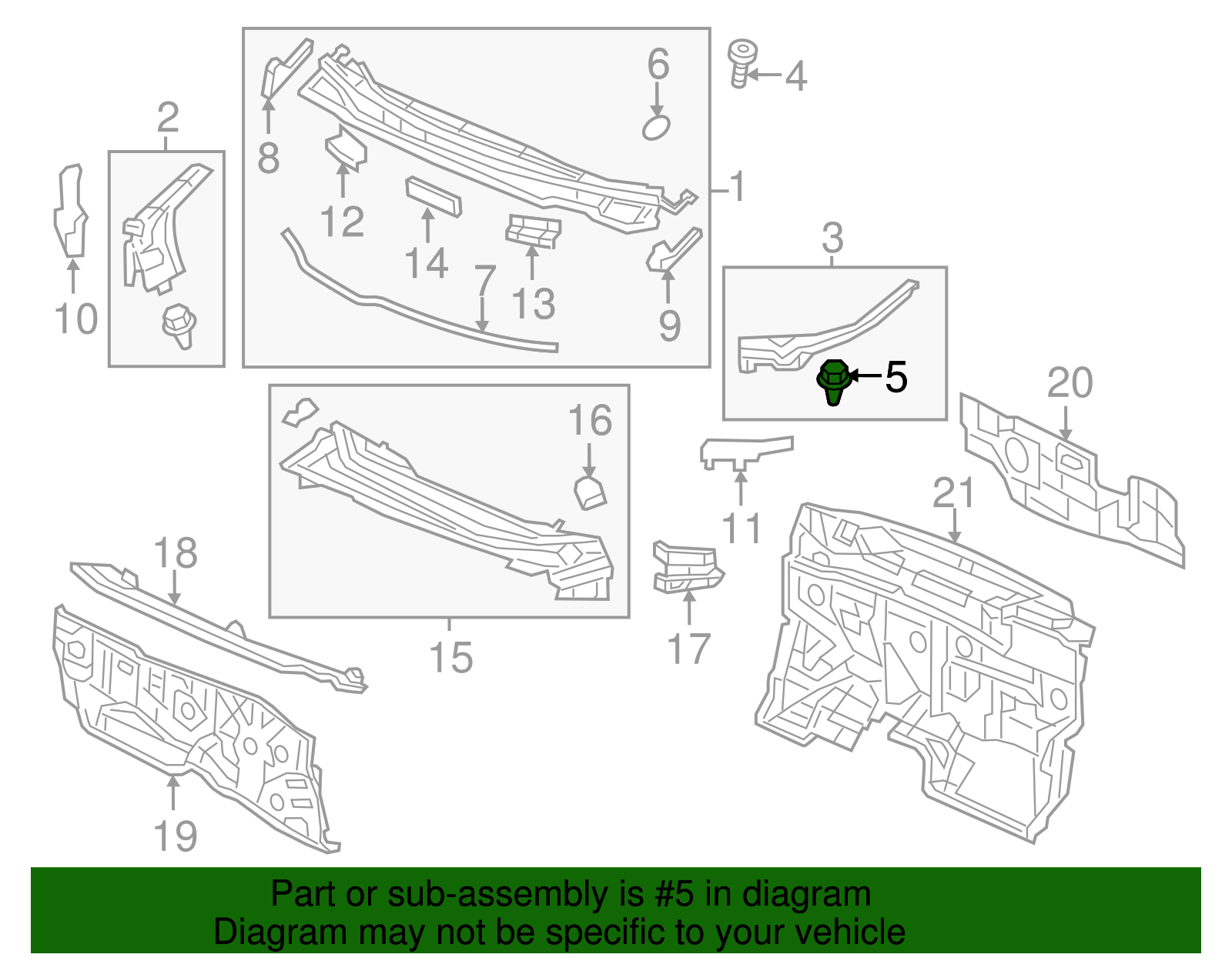 90602-TA0-003 - Clip Cowl Top - 2008-2017 Honda | Genuine Honda Parts