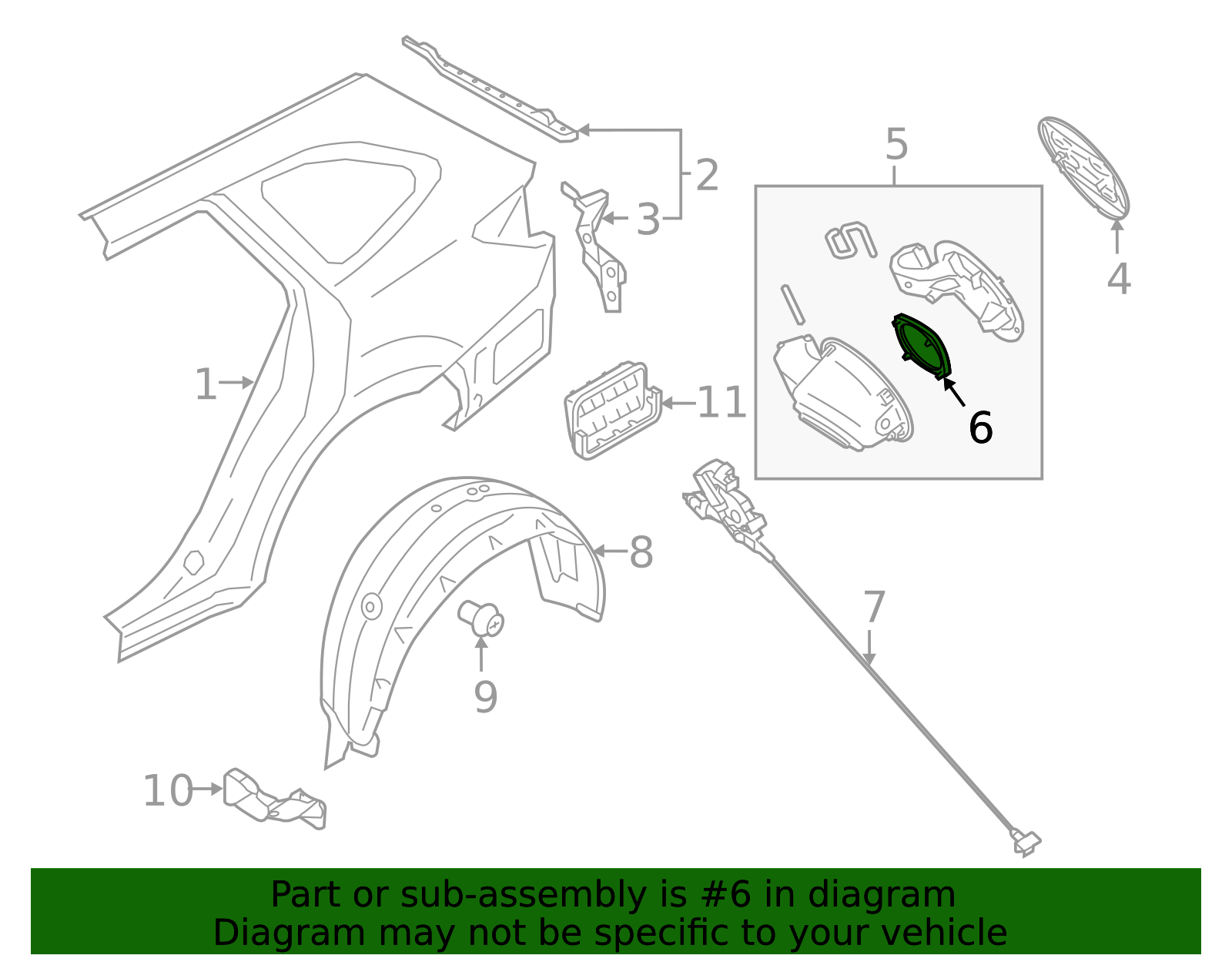 2015-2025 Subaru Fuel Pocket Seal 51467AL07B | Subaru Parts Store