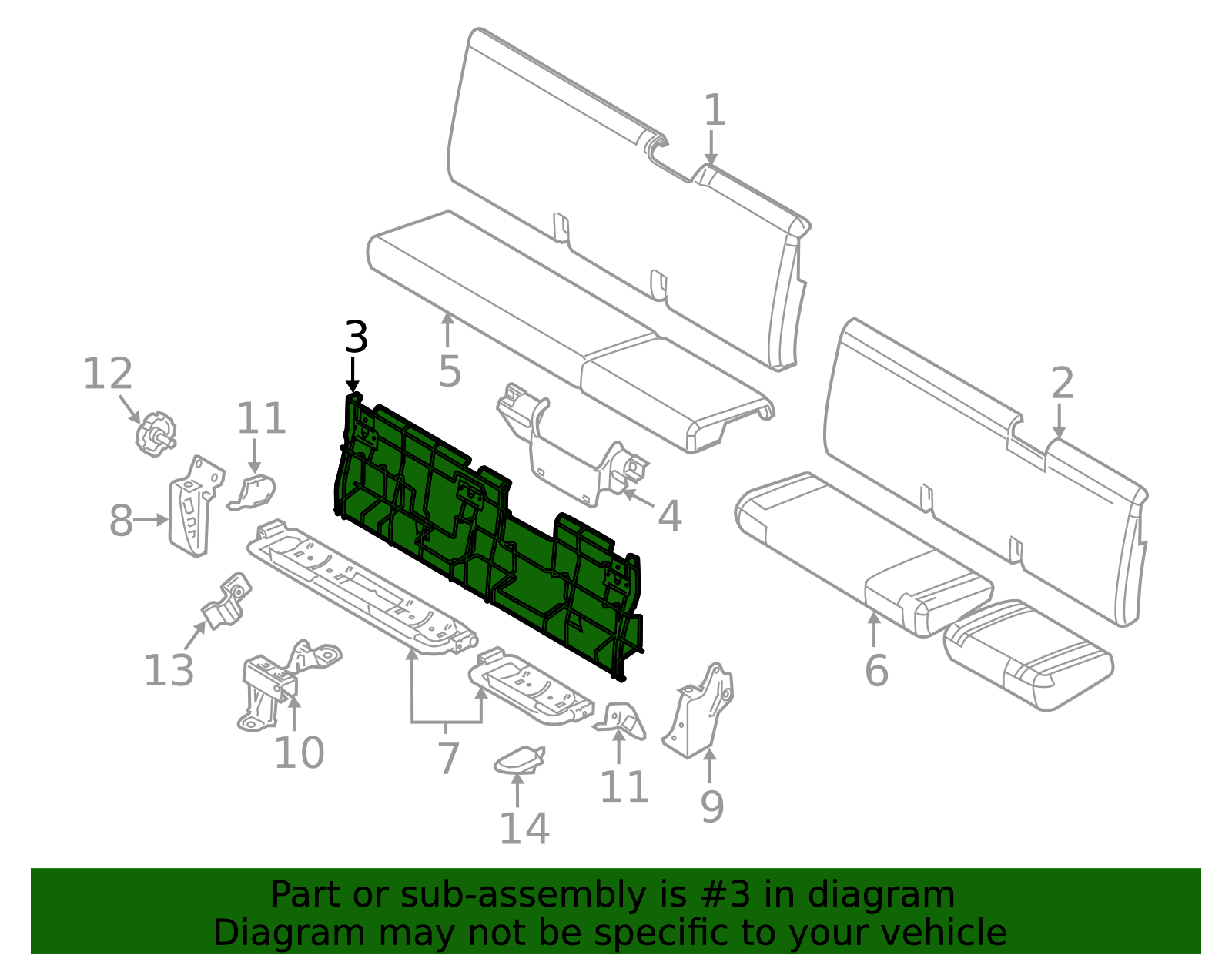 Seat Back Frame - Factory Structure & Support BC3Z-28613A38-A ...