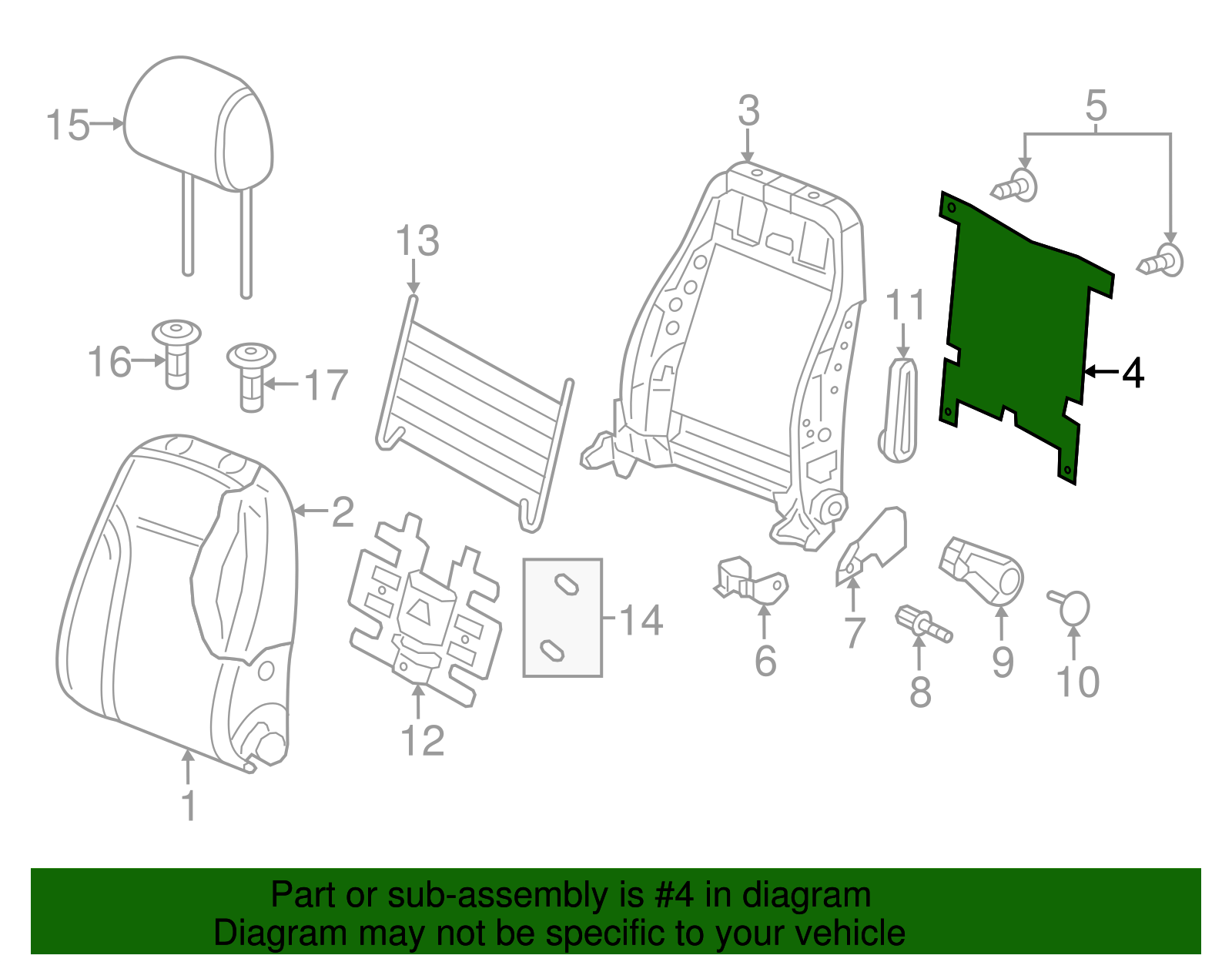 5N0-881-989-D - High-Quality Seat Frame Insulator for 2009-2022 ...