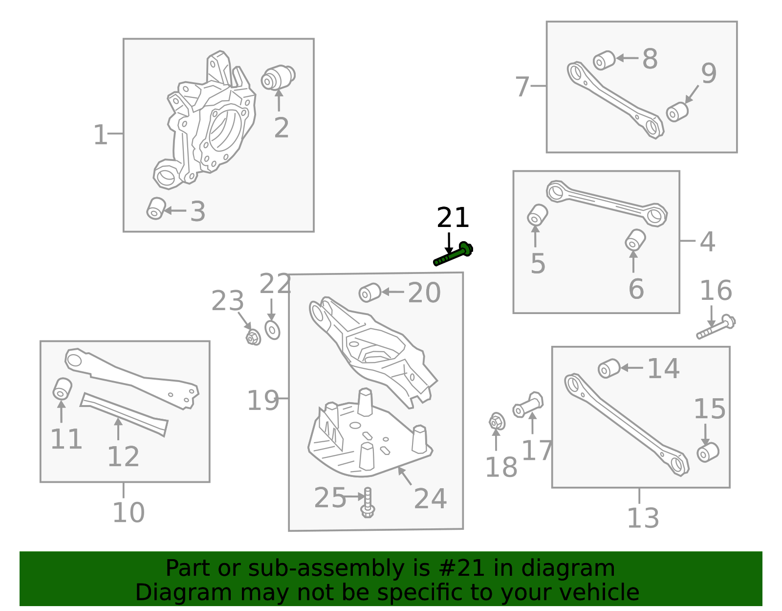Hyundai - 55260-2M000 - Lower Control Arm Adjust Bolt - 2010-2025 ...