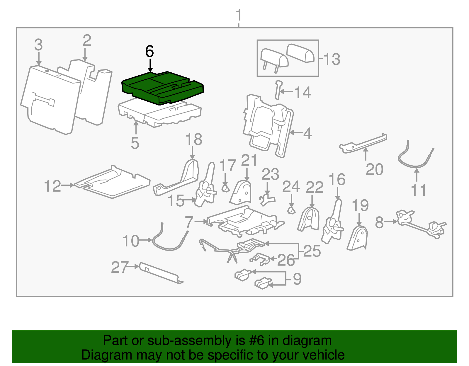 22751179 - 2009-2014 Cadillac Escalade - Light Cashmere 3rd Row ...