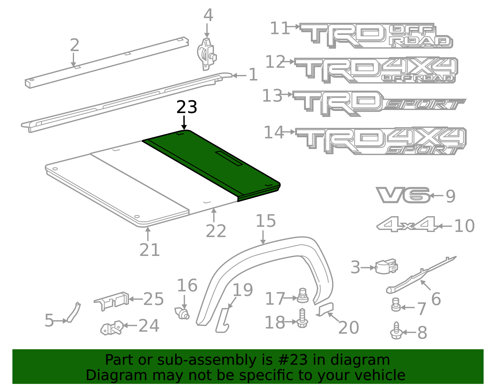 64903-09020 - Truck Bed Lid - OEM Parts To You