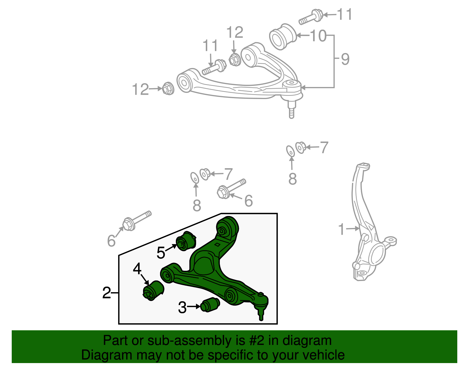 7L8-407-152-K - Lower Control Arm 2007-2015 Audi Q7 | Audi OEM Parts Guy